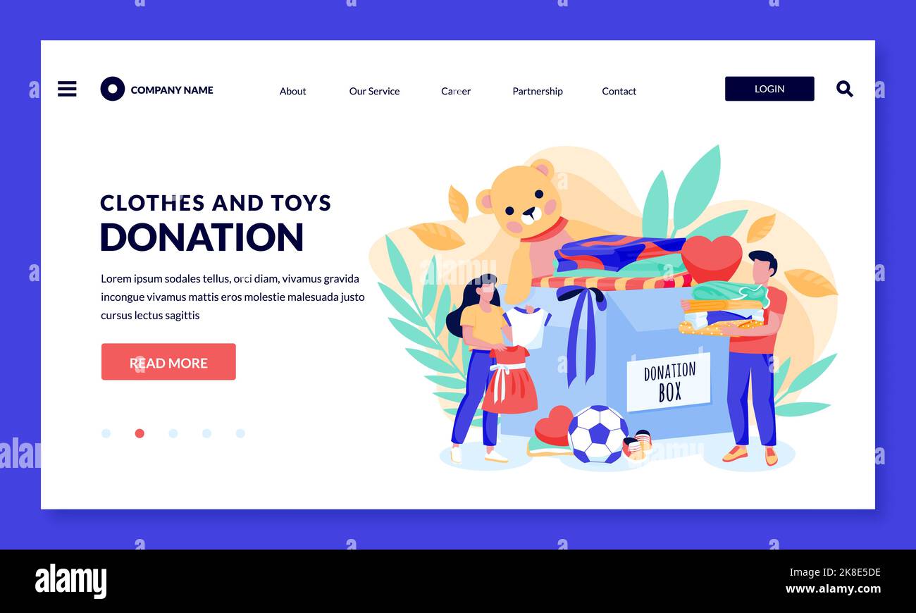 Clothes and toys donation, volunteering support concept. Volunteer ...