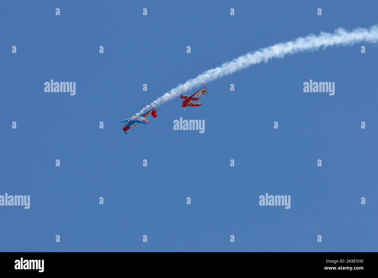 Yak and Biplane demonstration flight, airshow, Mirabel, Province of ...