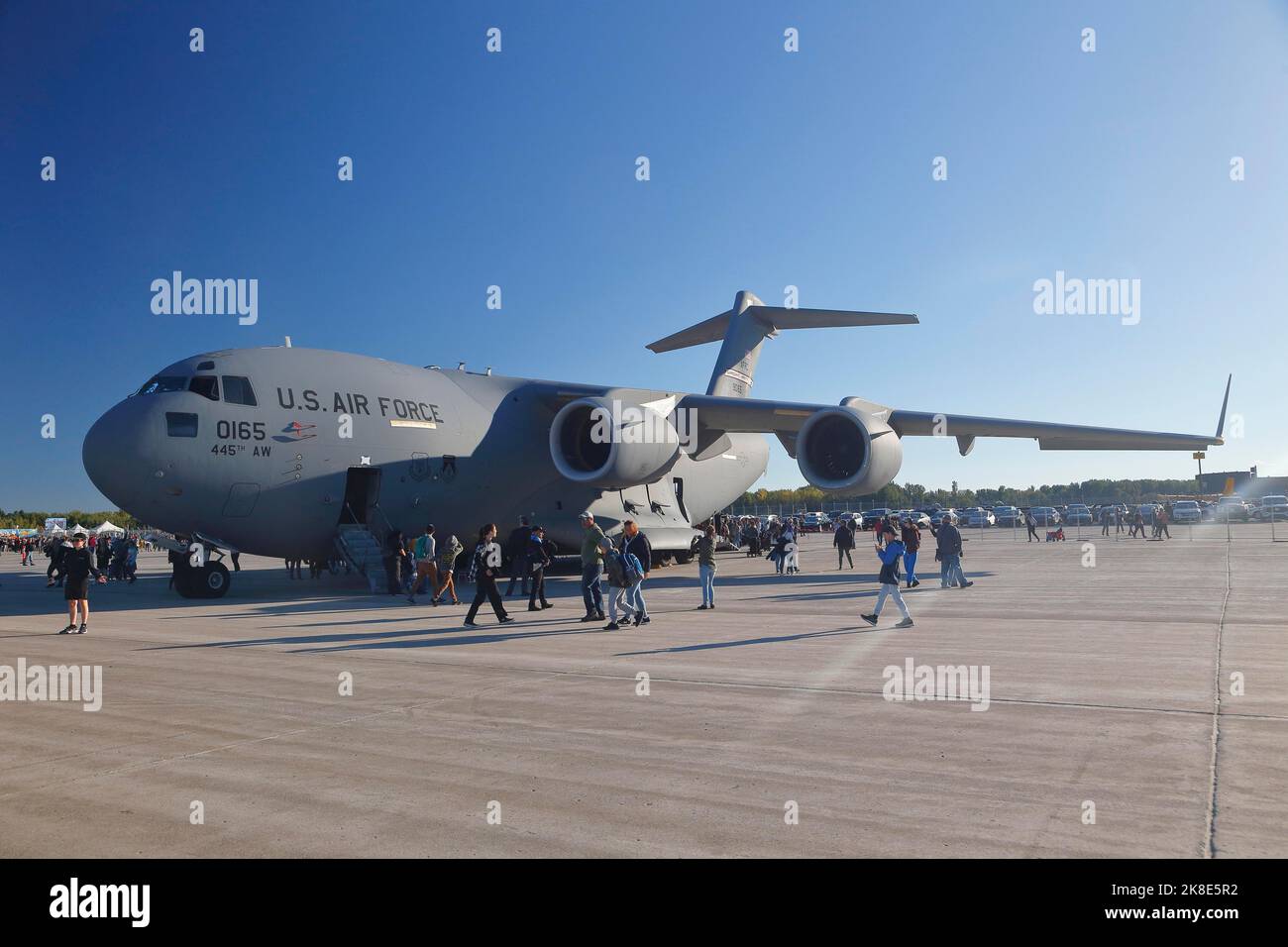 Military cargo plane at the airshow, Mirabel, Province of Quebec ...