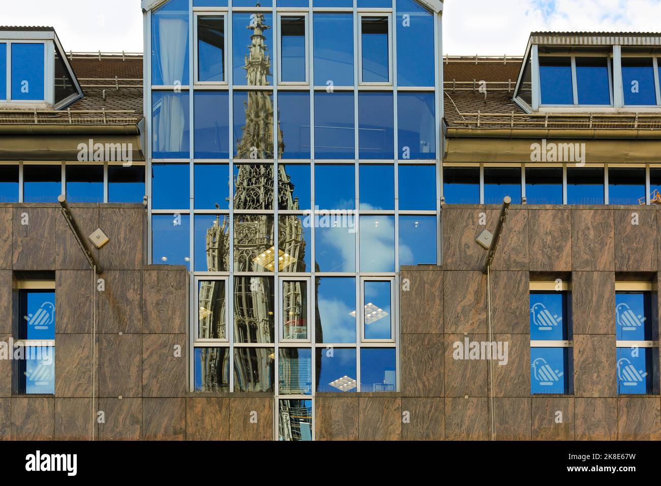 Modern architecture, windows, glass facade, abt department stores ...