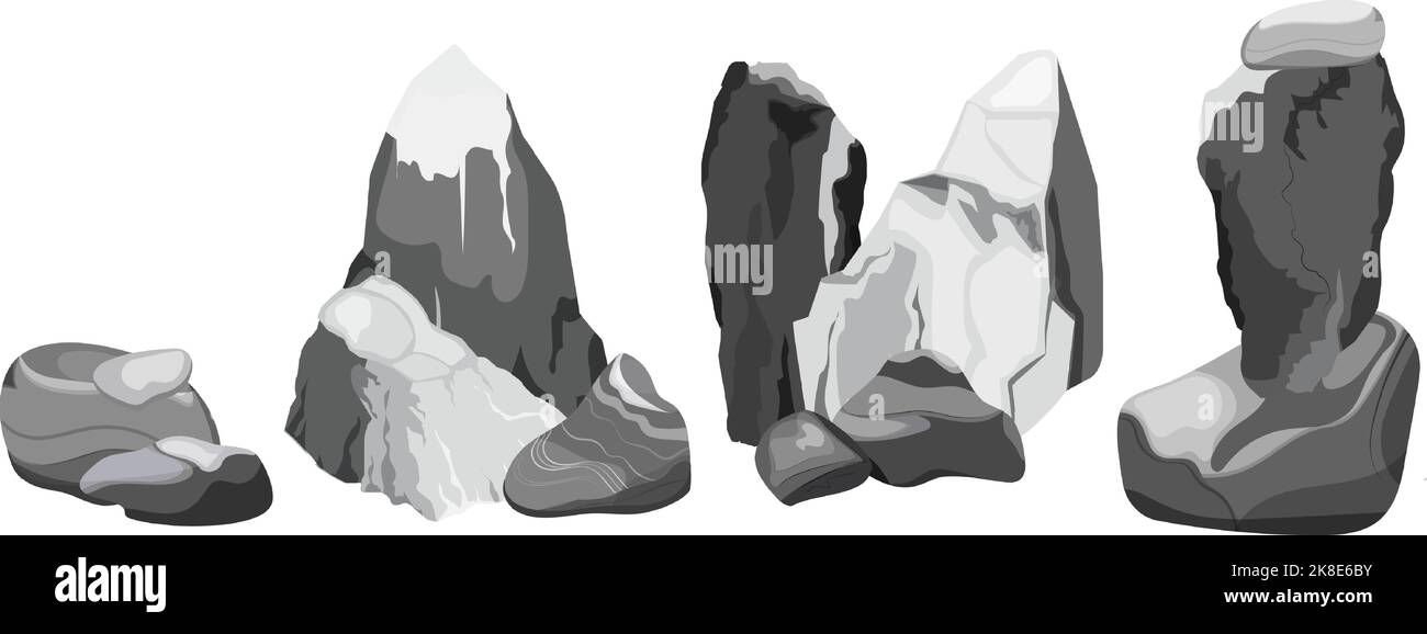 Rock fragments,boulders and building material.Collection of stones of ...