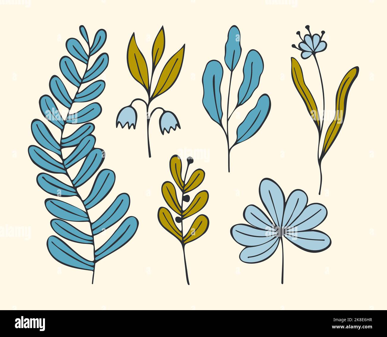 Set twigs Stock Vector Images - Alamy