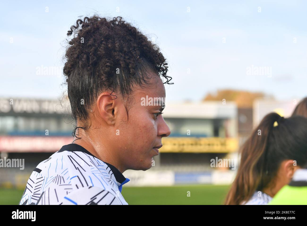 Aalst , Belgium. 22 October, 2022. Roosa Ariyo (20) of Brugge pictured ...