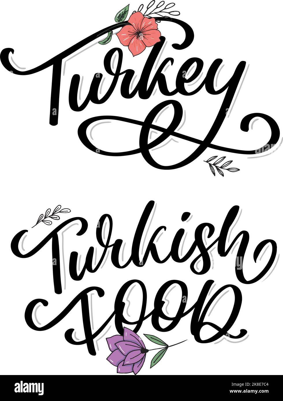 Turkish food letter. Design element. Traditional design. Vector ...