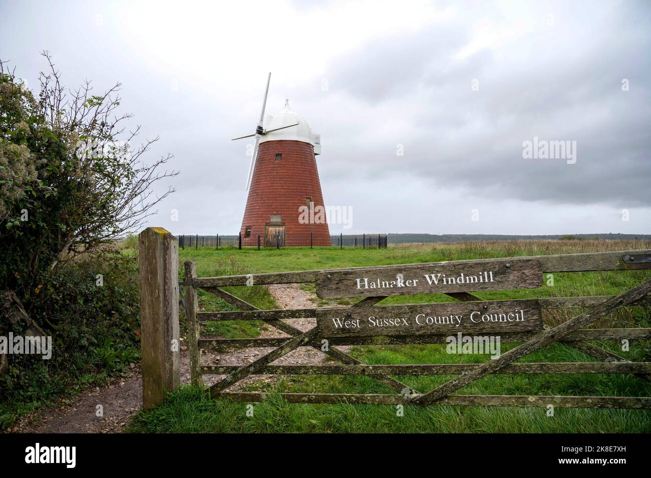 Halnaker Windmill in Autumn on the South Downs near Chichester West ...