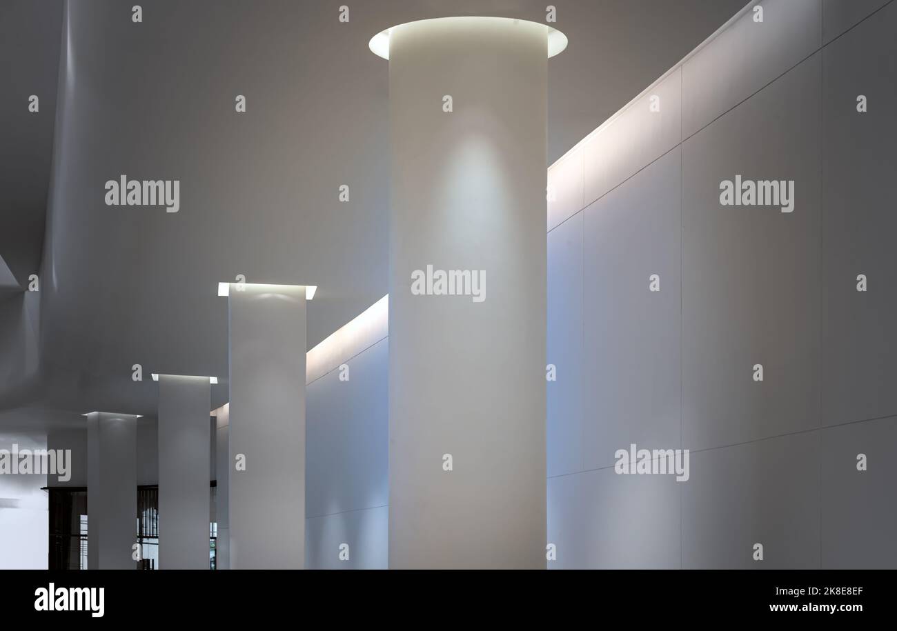 Bangkok, Thailand - Sep 30, 2022 : Concrete interior space with white ...