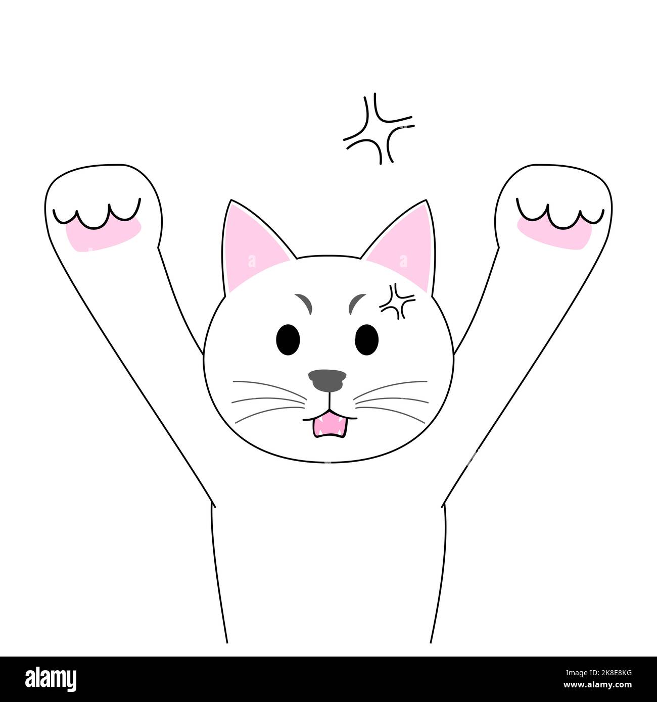 Stressed Cat Cartoon