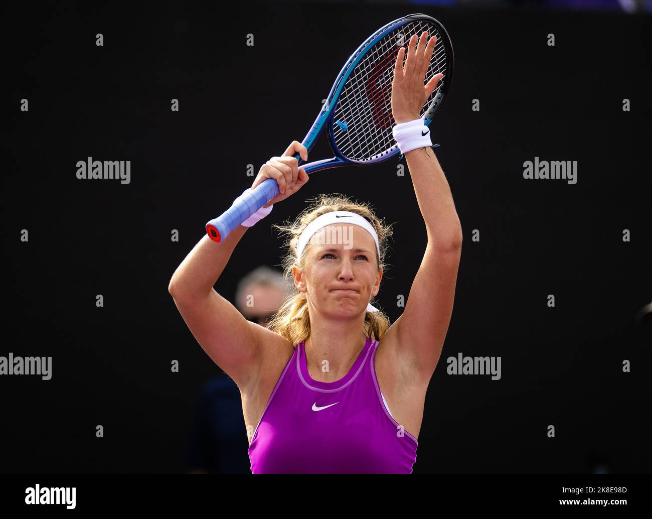 Victoria Azarenka of Belarus in action against Coco Gauff of the United ...