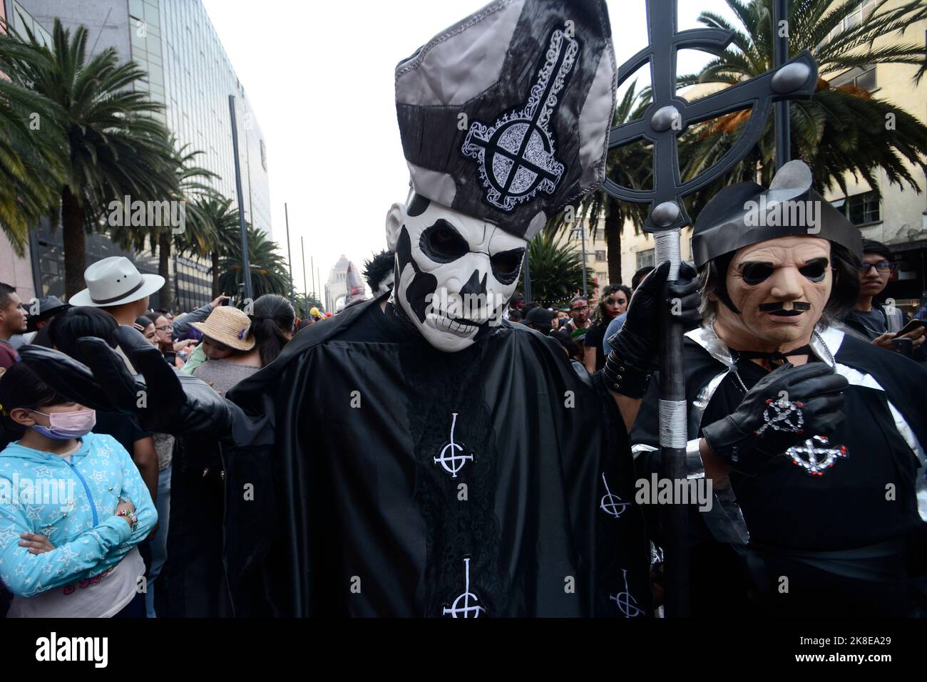 Non Exclusive: October 22, Mexico City, Mexico: A participant walks ...