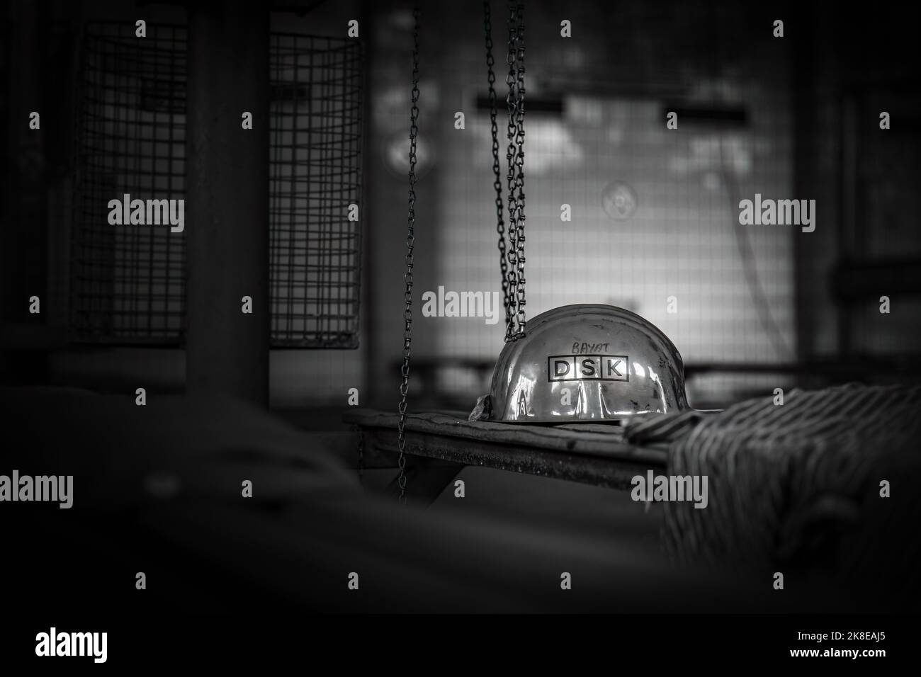 Safety helmet on old hi-res stock photography and images - Alamy