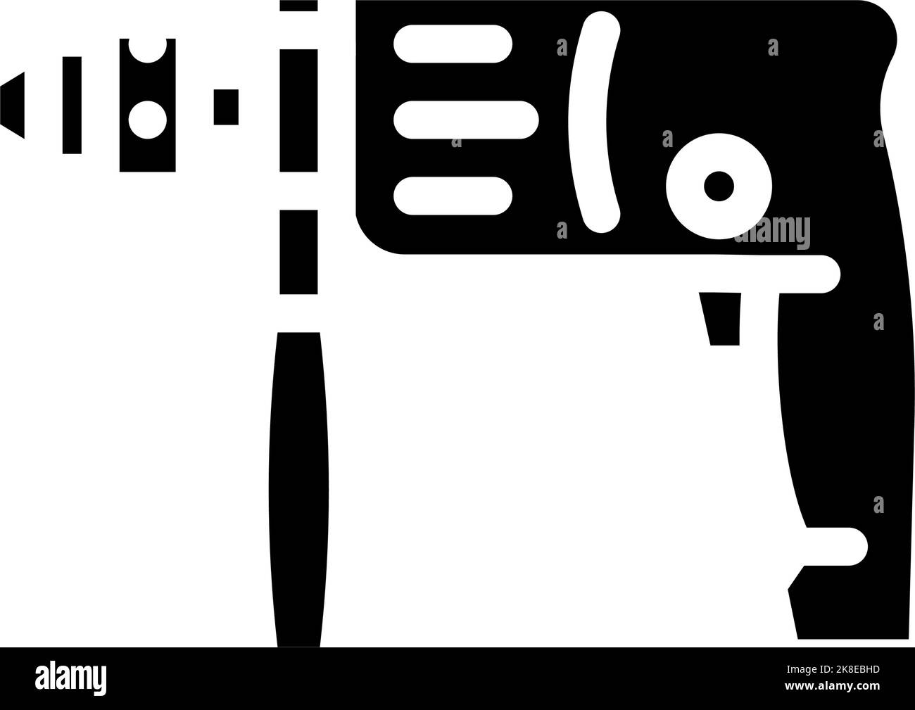 drill construction glyph icon vector illustration Stock Vector Image ...