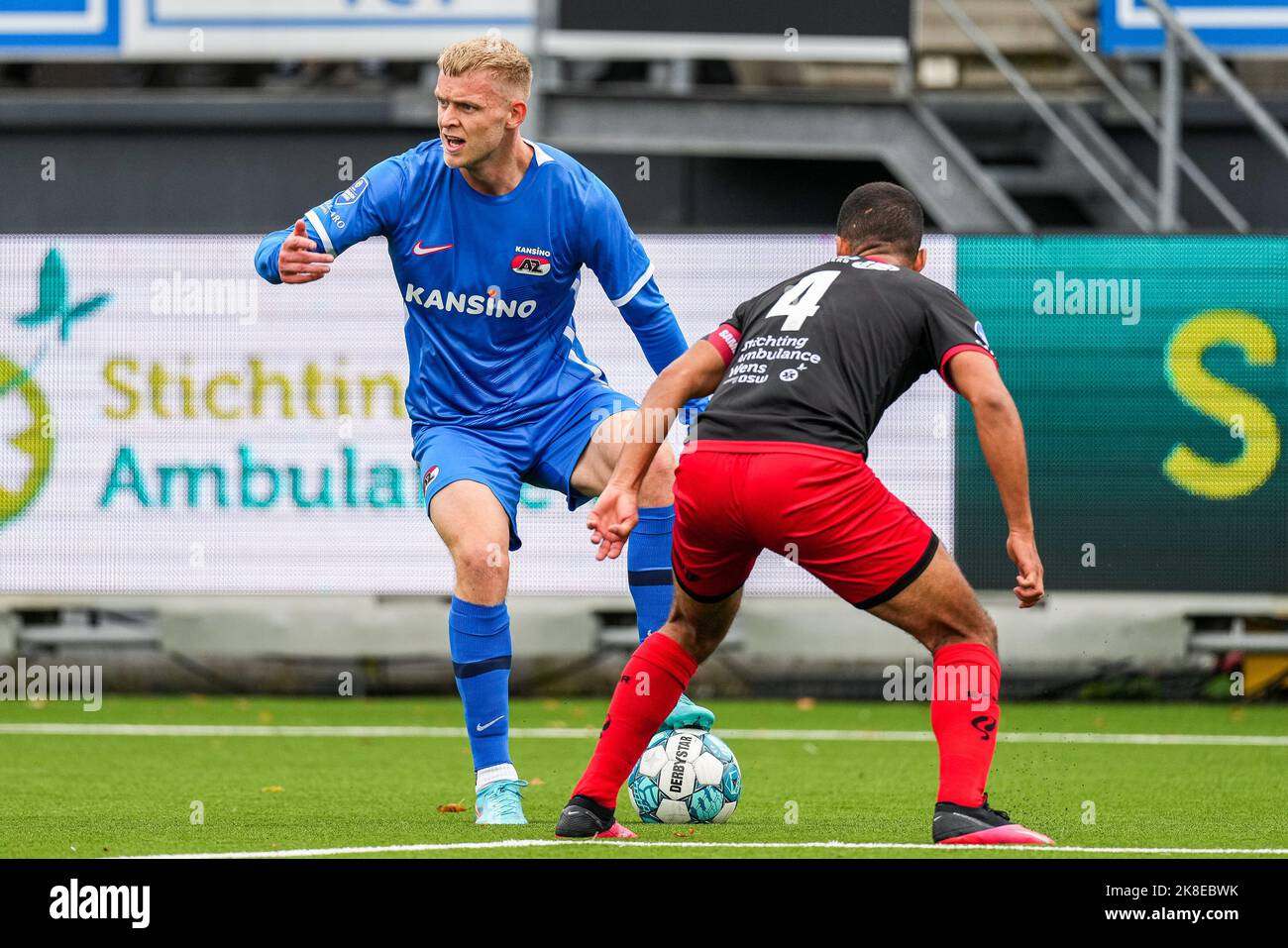 ROTTERDAM - (lr) Jens Odgaard of AZ Alkmaar, Redouan El Yaakoubi or sbv ...