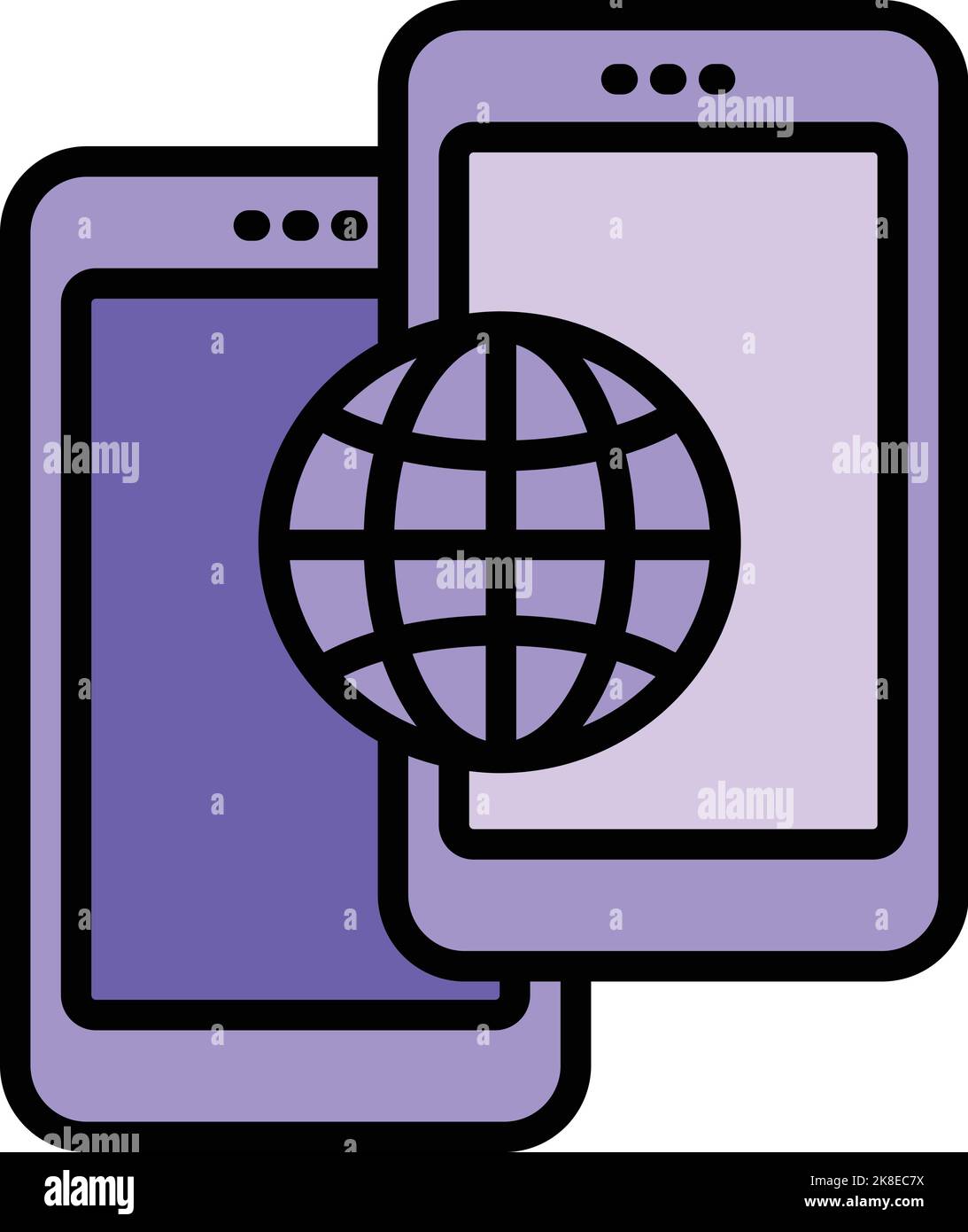 Mobile transfer icon outline vector. Online payment. App cash Stock ...