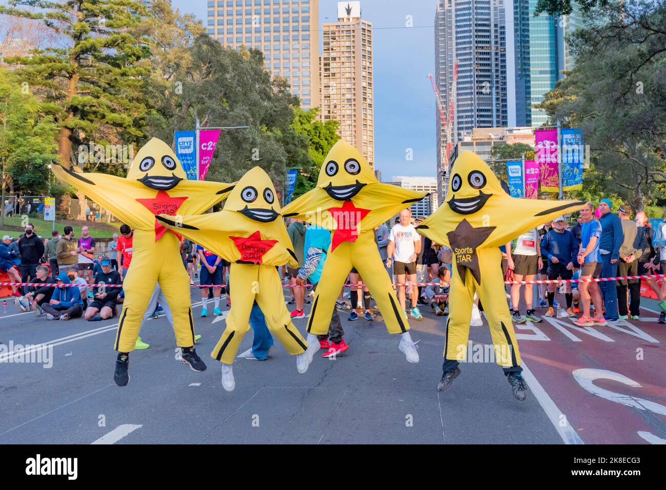 Singing Star, Dancing Star, Music Star and Sports Star jumping in the ...