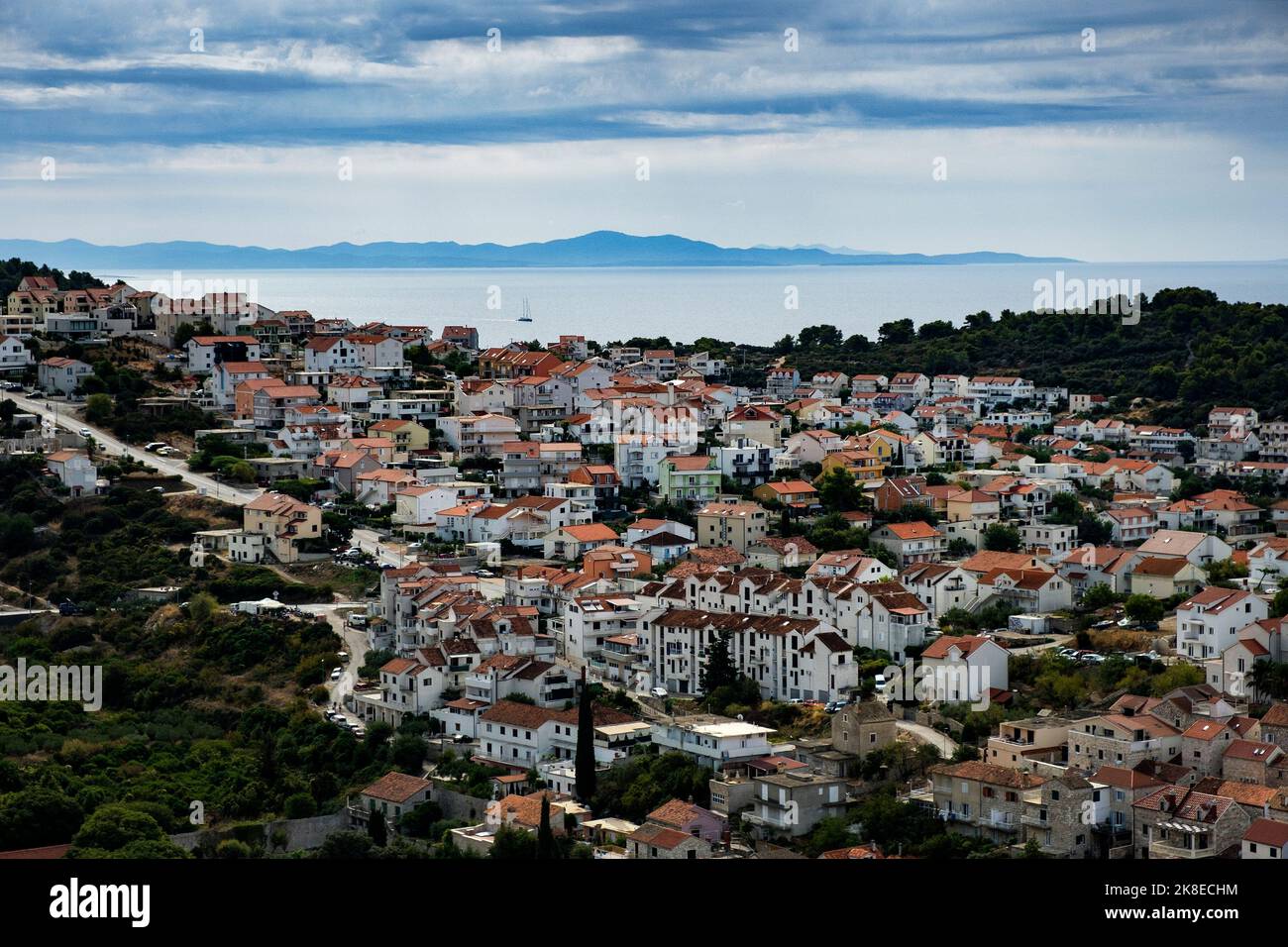 Hvar town and the island of Korcula from the Spanish fort, hvar ...