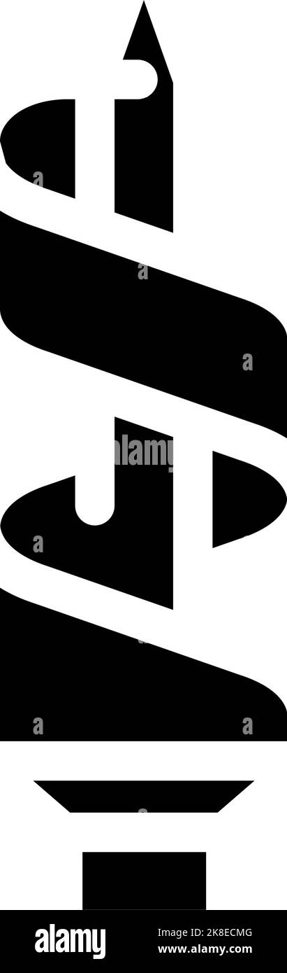 auger drill bit glyph icon vector illustration Stock Vector Image & Art ...