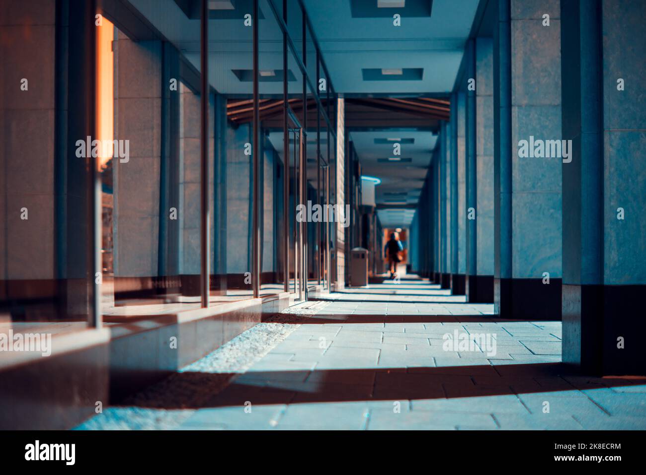 facade and gallery of a modern banking building Stock Photo - Alamy