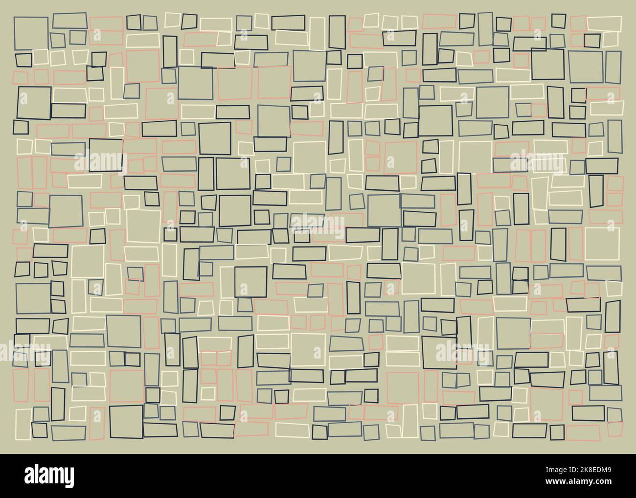 Abstract Offset Quads generative art background art illustration Stock ...