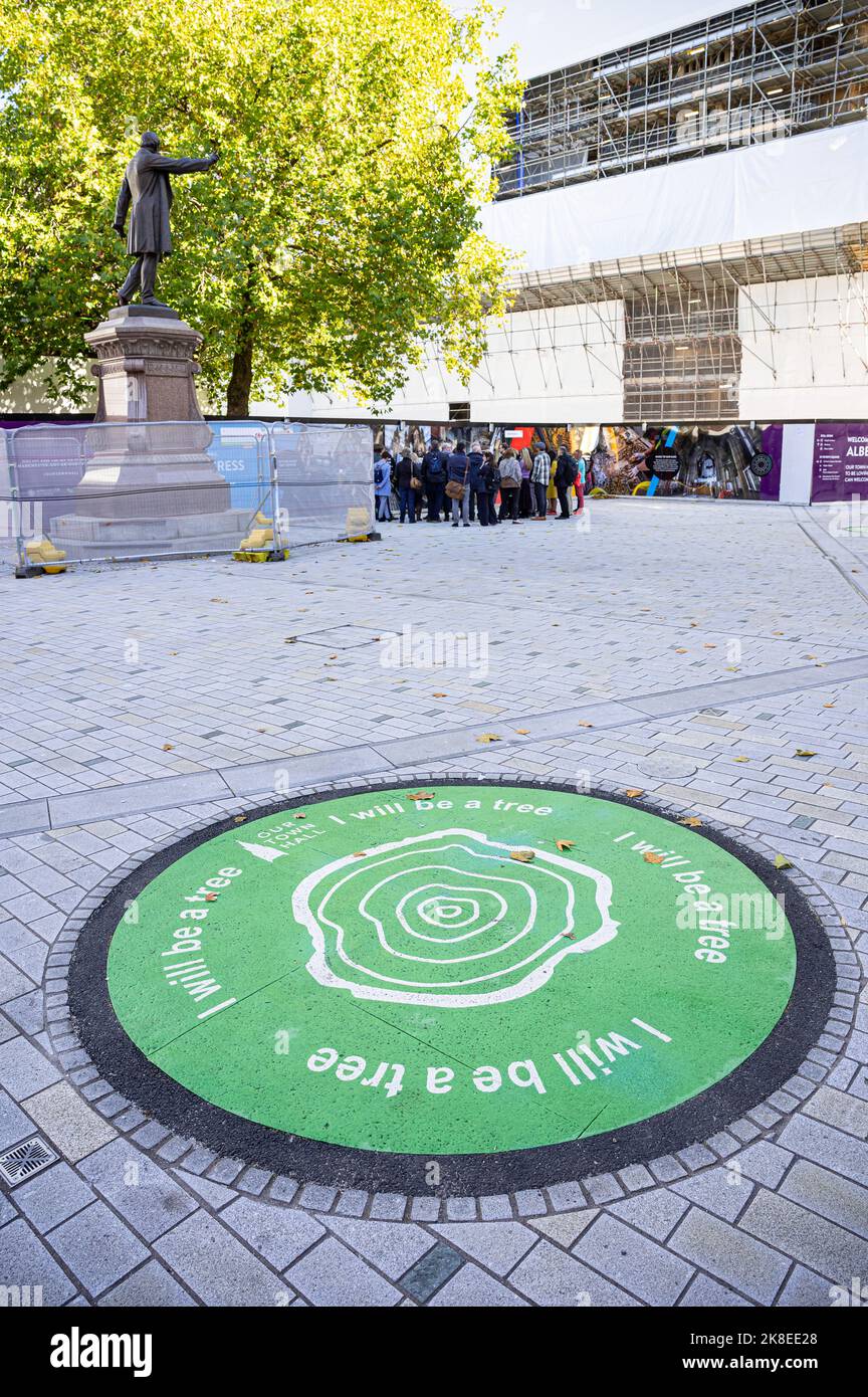 Redevelopment of Albert Square, Manchester Stock Photo - Alamy