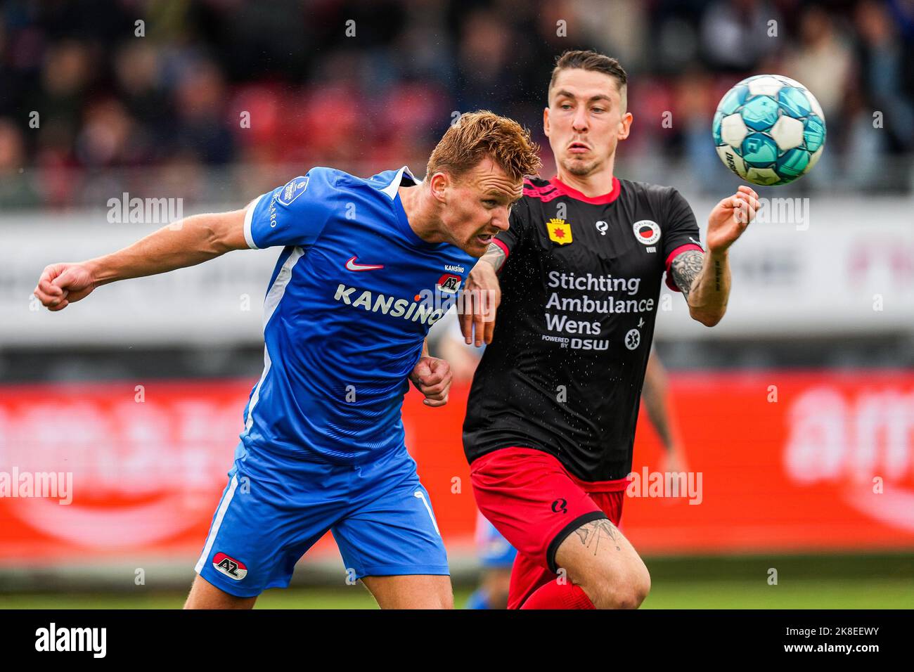 ROTTERDAM - (lr) Dani de Wit of AZ Alkmaar, Adrian Fein of sbv ...