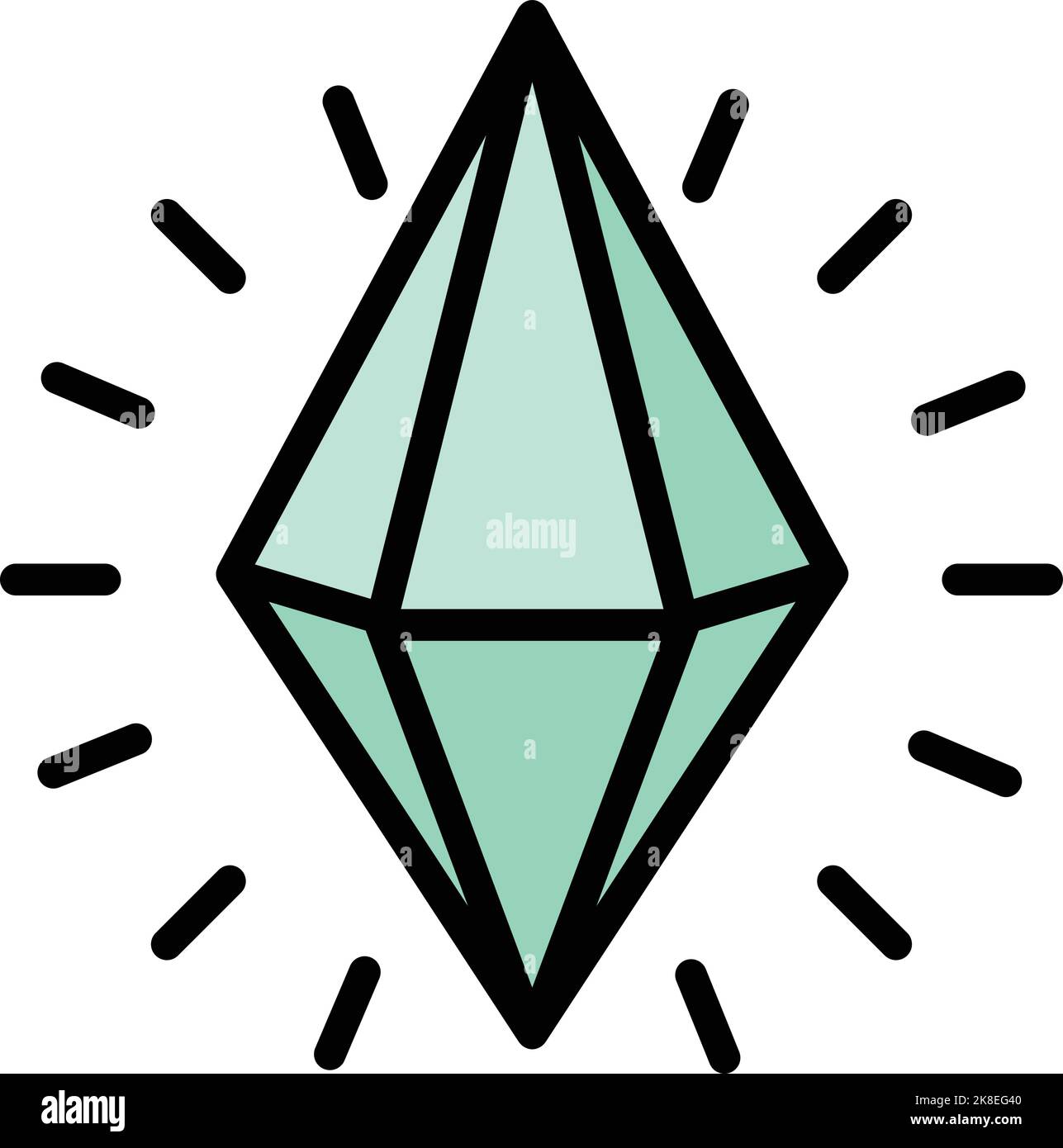 Shiny diamond icon outline vector. Gold jewel. Woman silver Stock ...