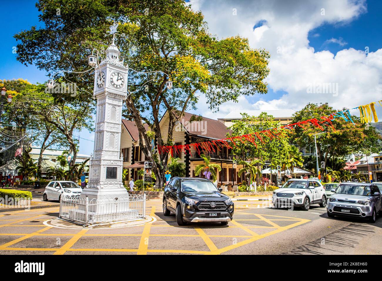 Victoria, Seychelles. The smallest capital city in the world Stock ...