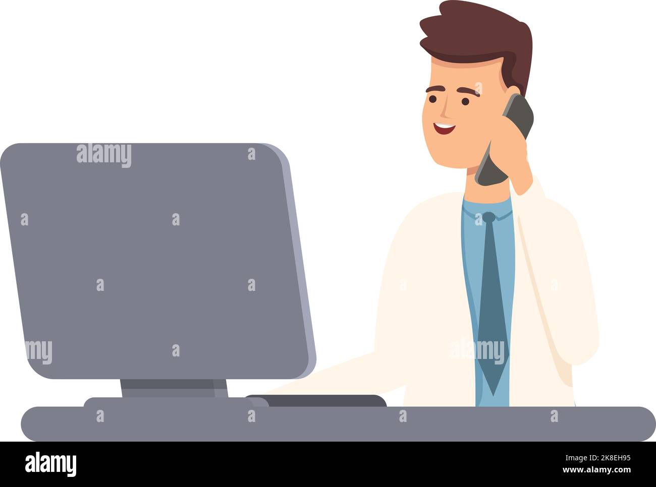 Call center icon cartoon vector. Medicine help. Thank team Stock Vector ...