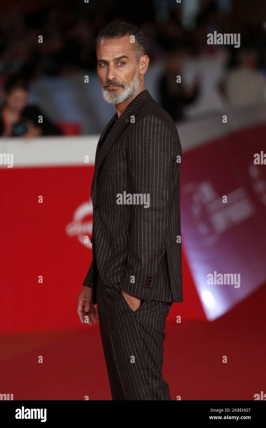 Raz Degan attends the red carpet of the movie "Era ora" at the Rome ...