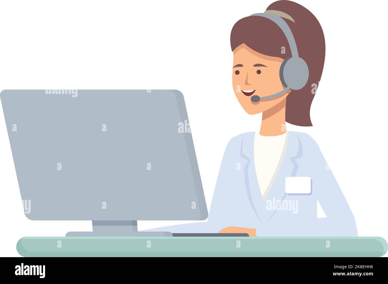 Call center help icon cartoon vector. Hospital care. Medicine advice ...