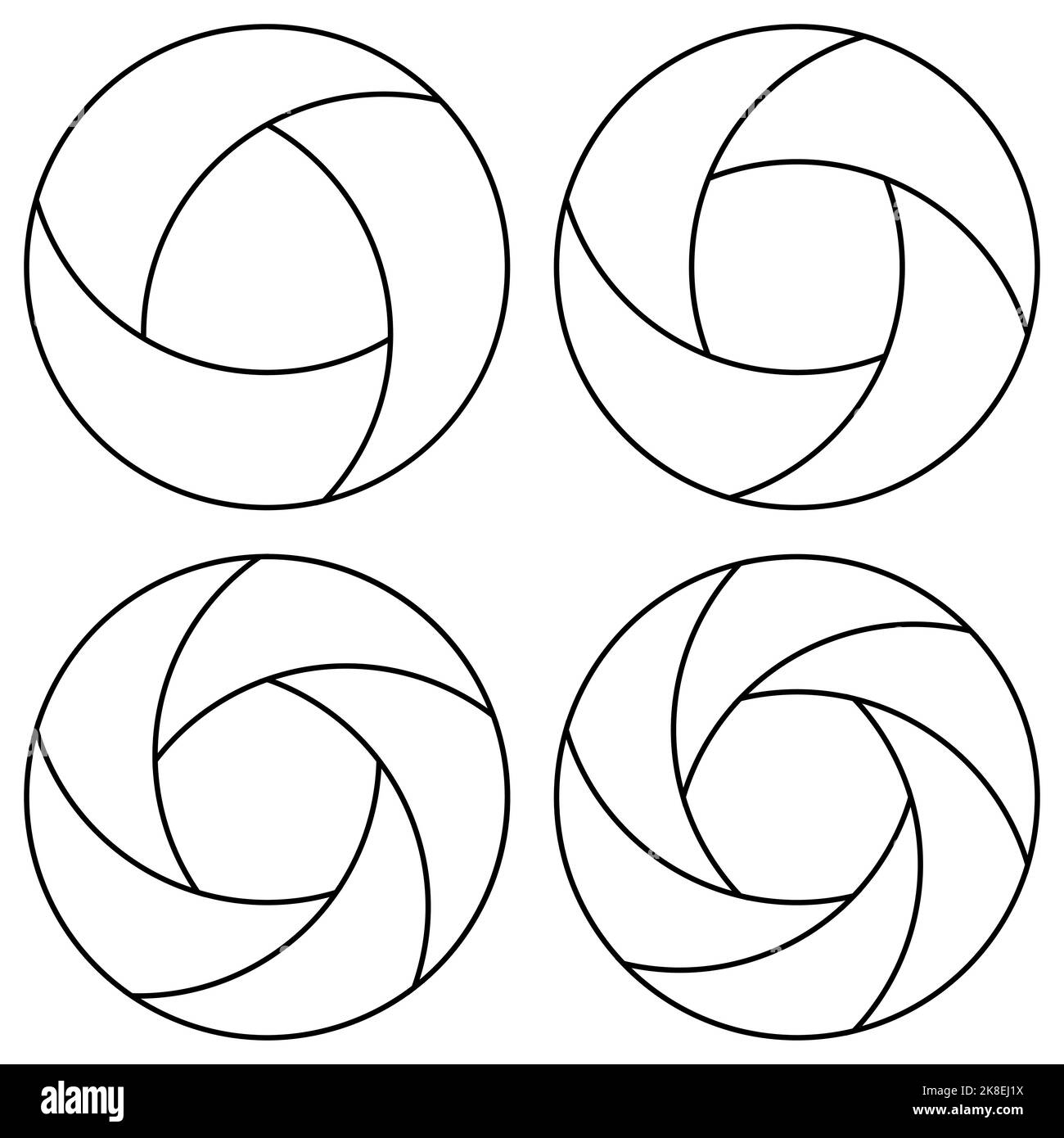 Logo camera shutter, lens blade photography, aperture, objective cam ...