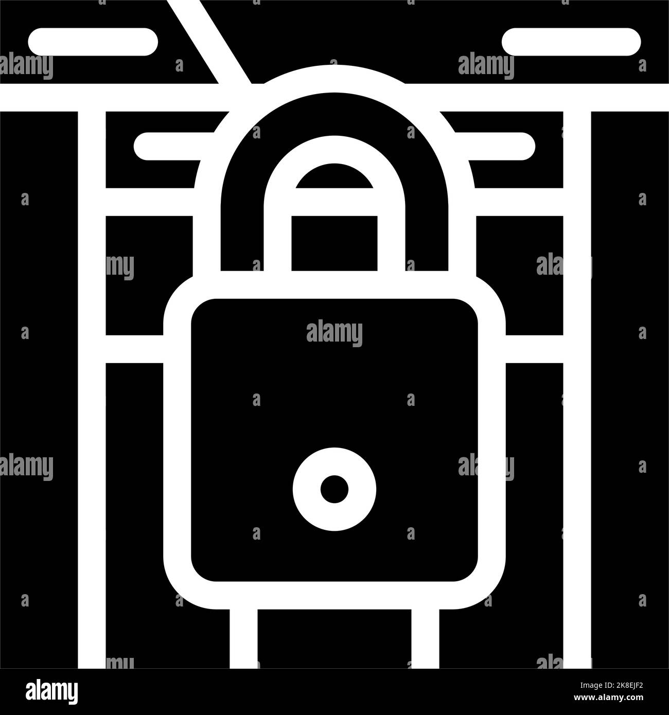 web padlock glyph icon vector illustration Stock Vector Image & Art - Alamy