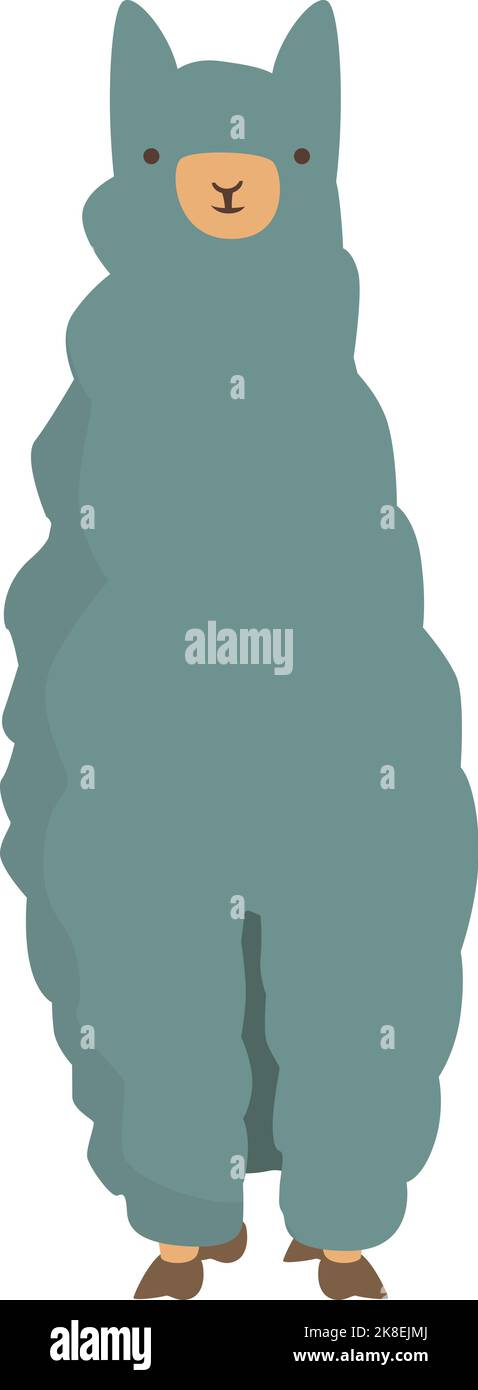 Funny lama icon cartoon vector. Cute llama. Cool baby Stock Vector ...