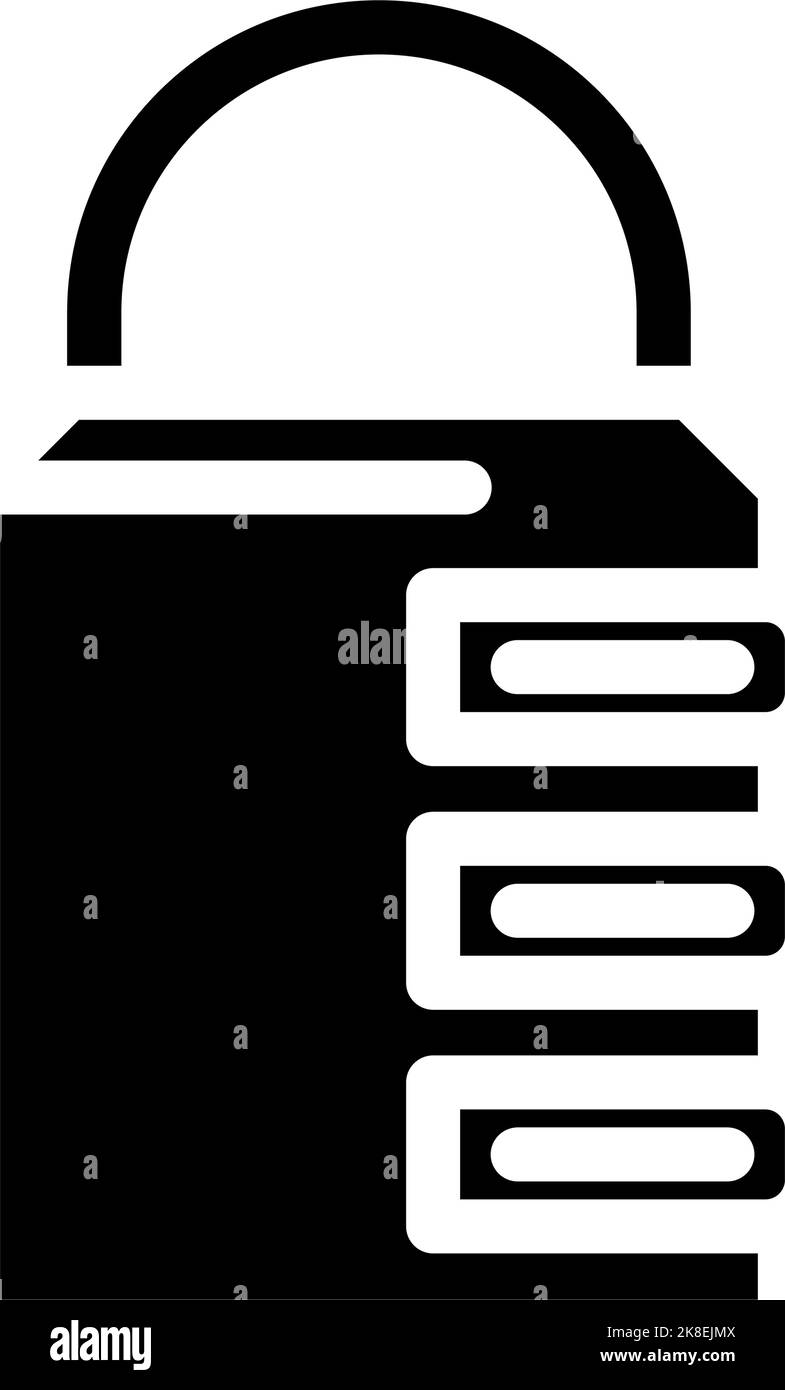 Password safety icon monochrome Cut Out Stock Images & Pictures - Alamy