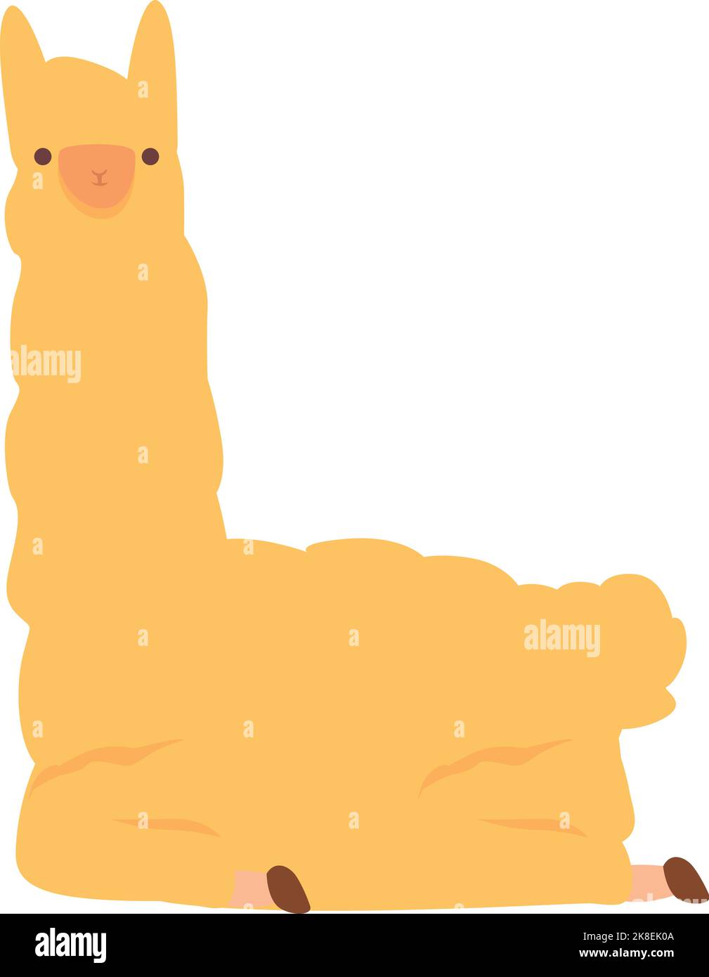 Resting lama icon cartoon vector. Cute baby. Face animal Stock Vector ...