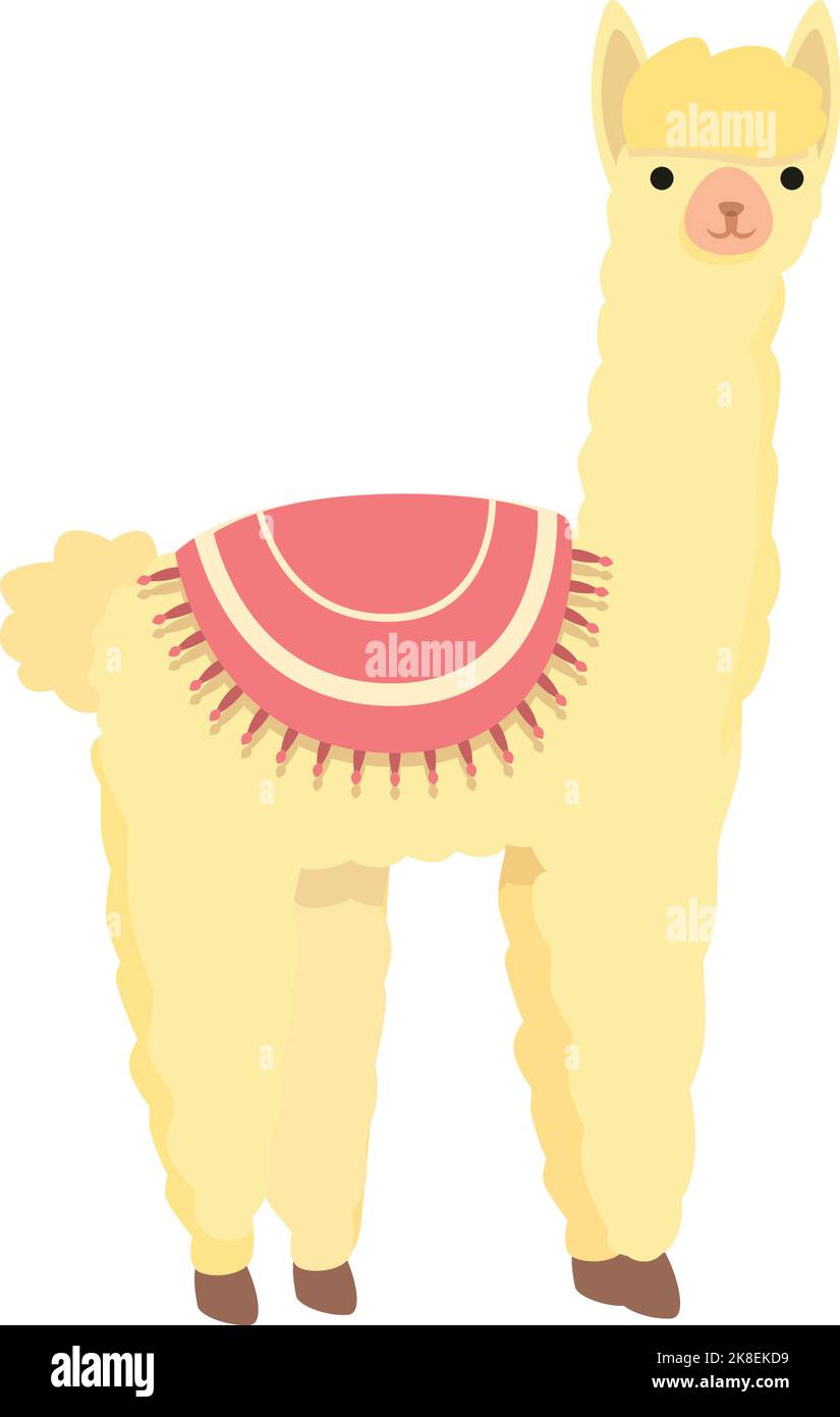Sweet lama icon cartoon vector. Cute animal. Sticker clipart Stock ...