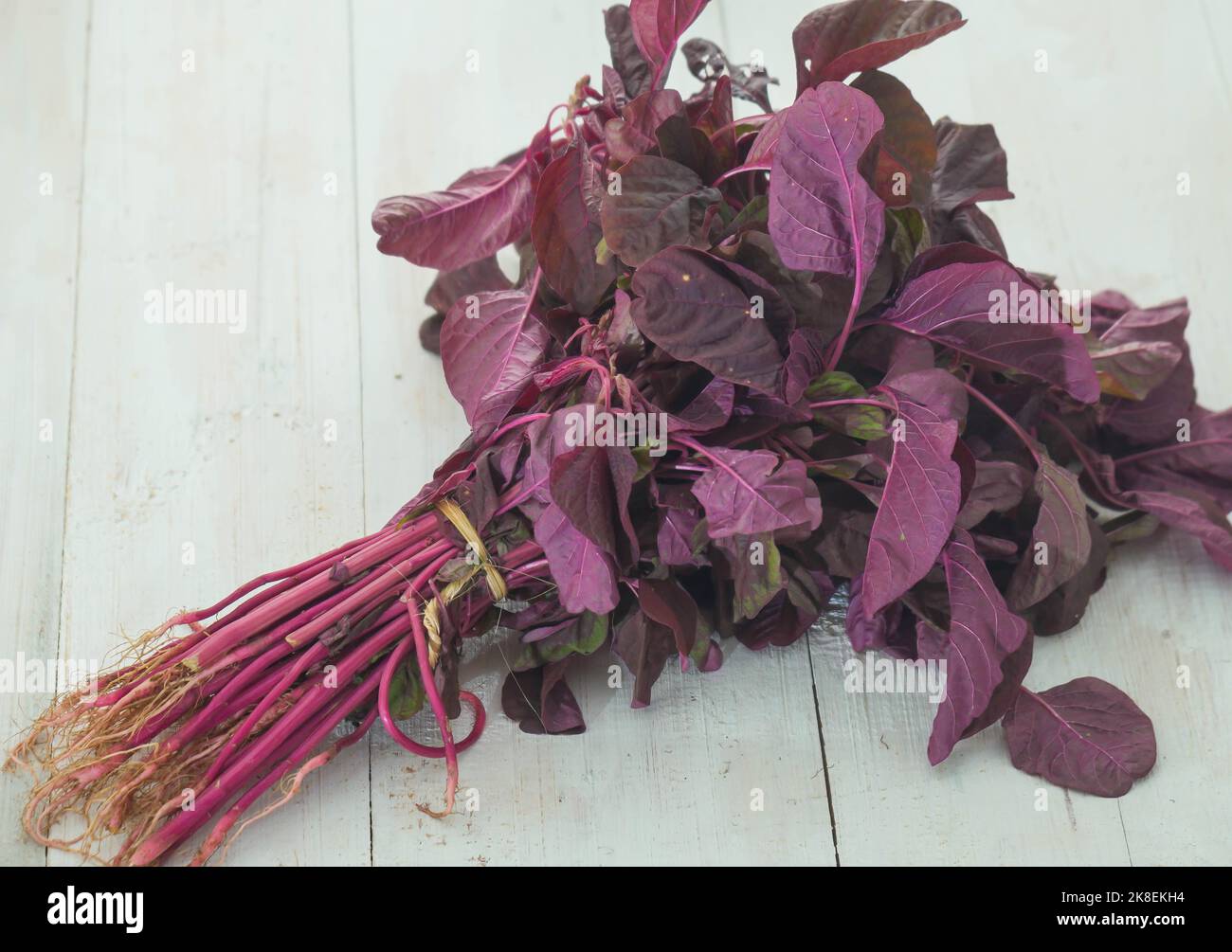 red spinach on a white background Stock Photo - Alamy