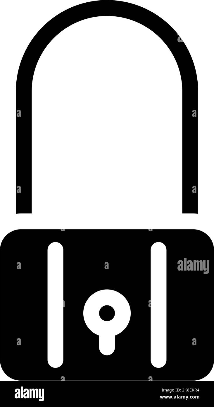 padlock safe glyph icon vector illustration Stock Vector Image & Art ...