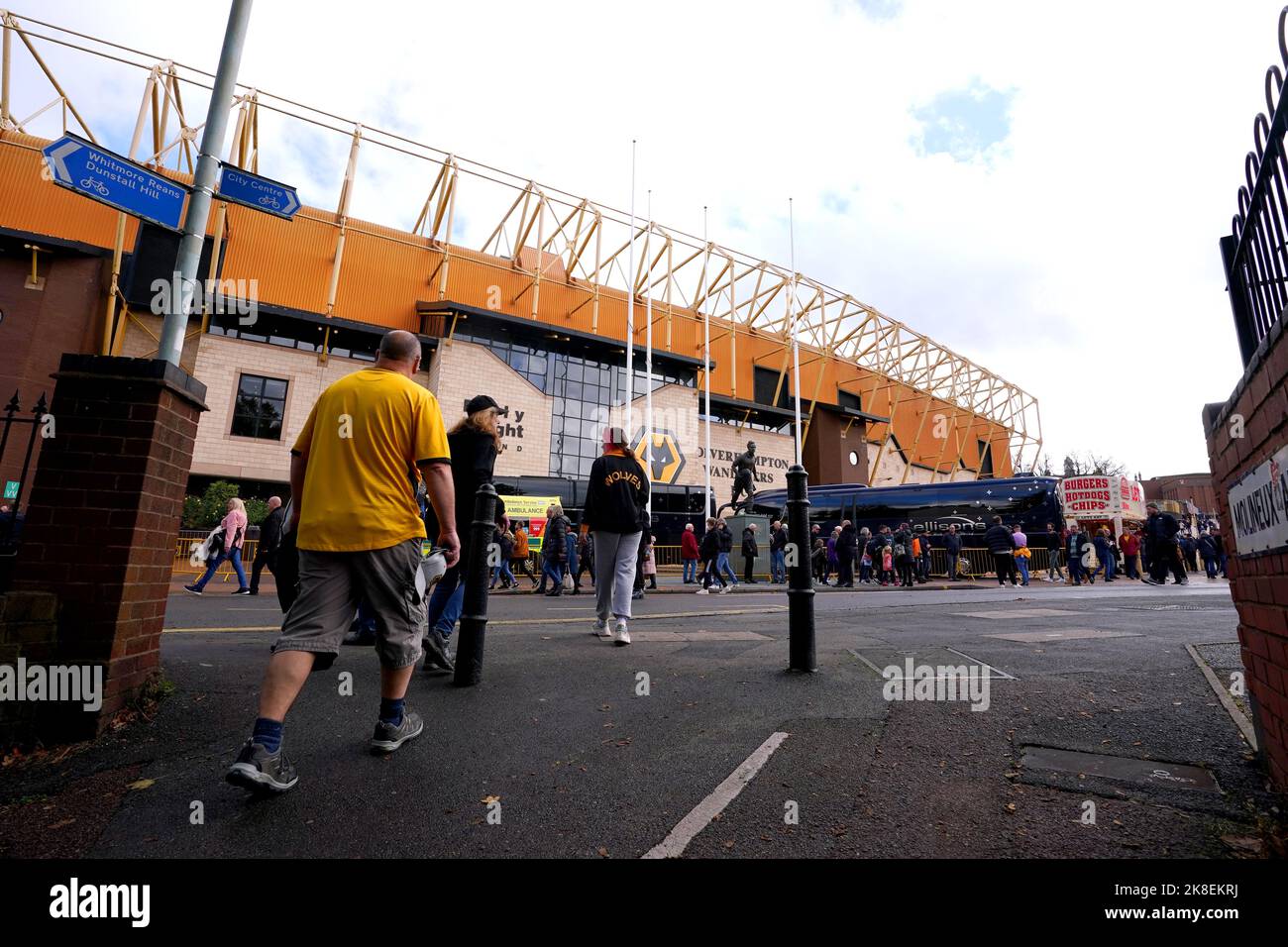 Wolverhampton Wanderers fans arrive ahead of the Premier League match ...