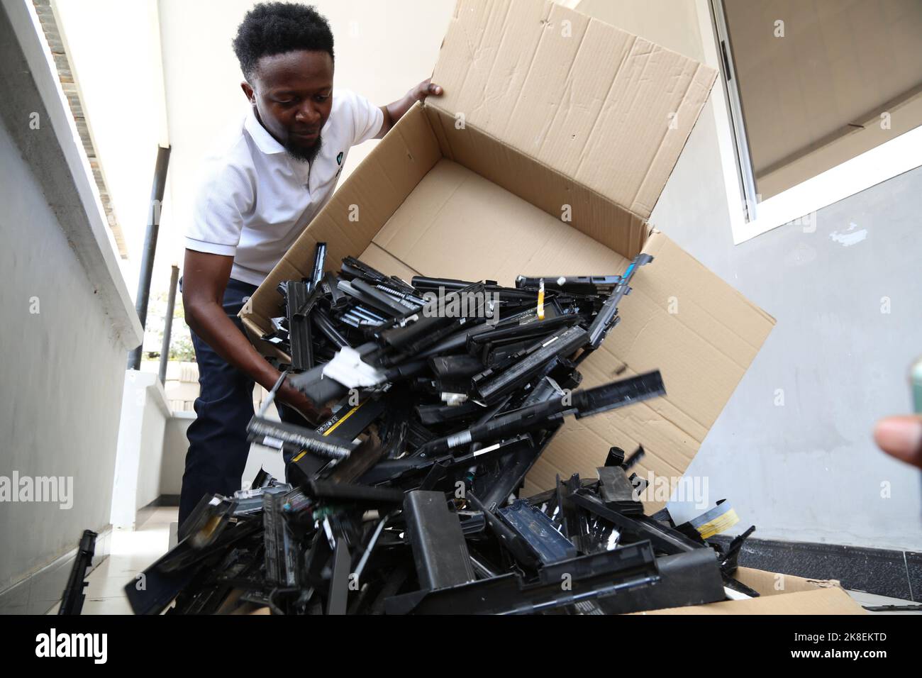 Dar Es Salaam, Tanzania. 18th Oct, 2022. Gibson Kawago, a Tanzanian ...