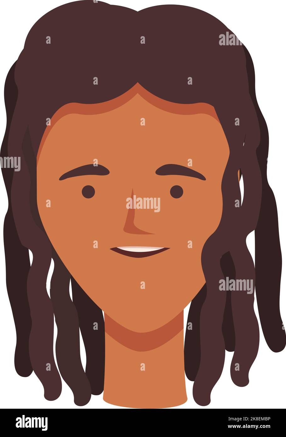 Dreadlock icon cartoon vector. African hair. Curly style Stock Vector ...