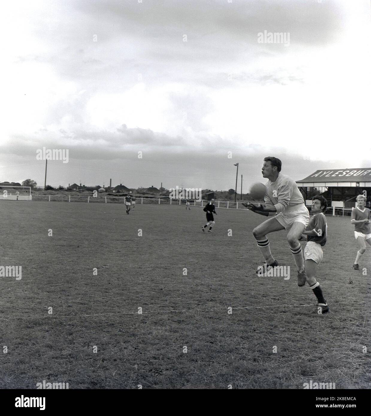 1964, historical, football, pre-season trials at Aylesbury United FC ...