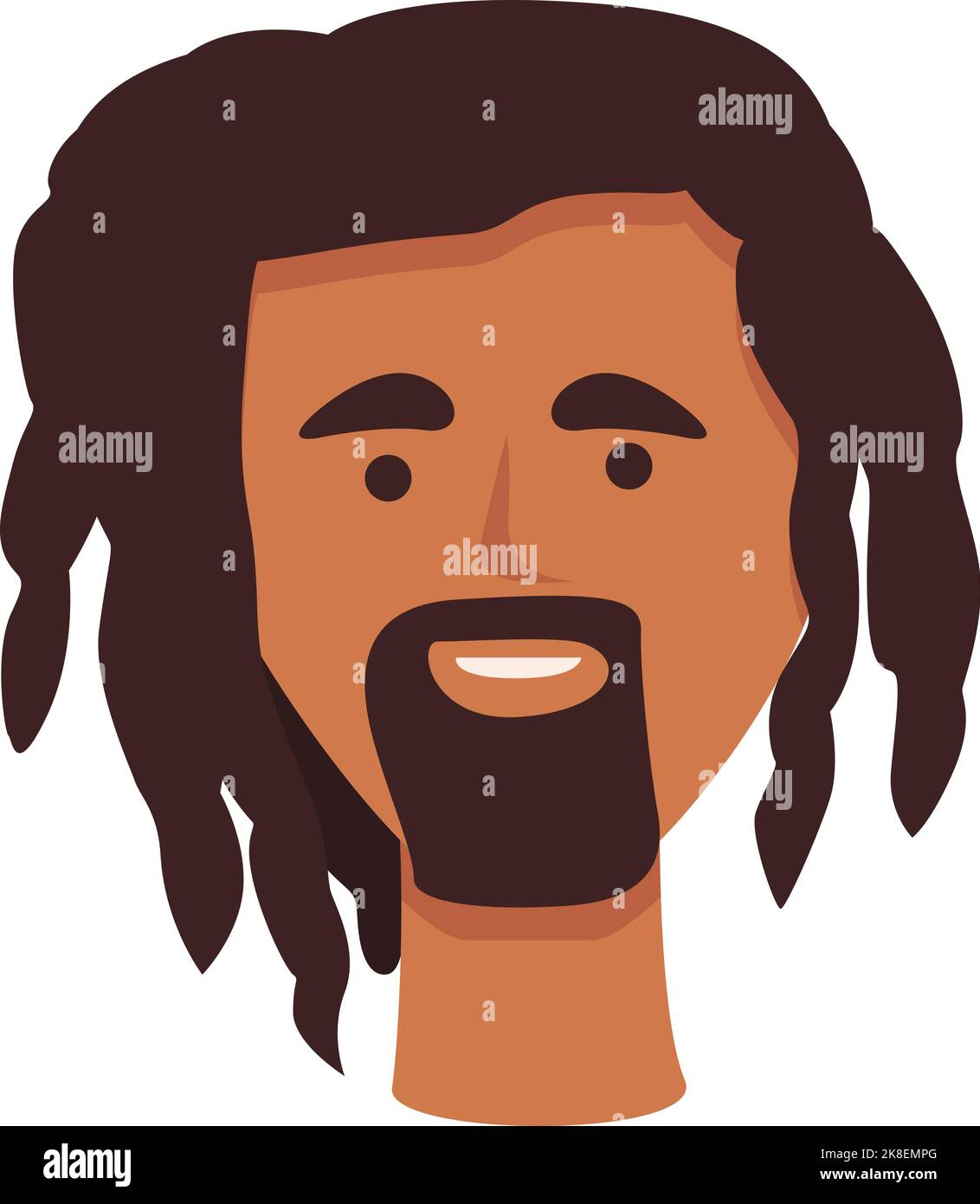 Young black man with dreadlocks Stock Vector Images - Alamy