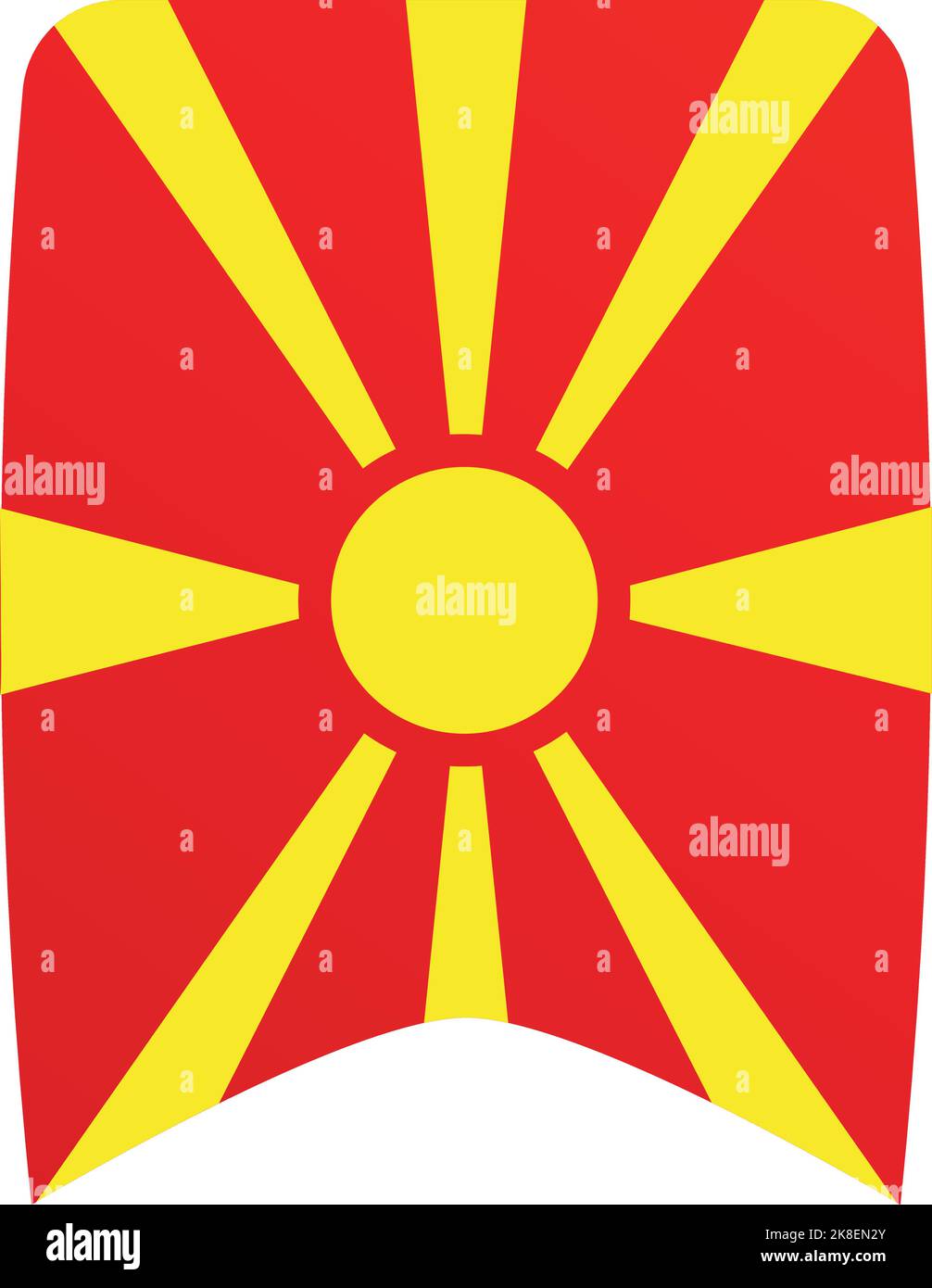 Macedonia flag textile icon cartoon vector. National map. Republic ...