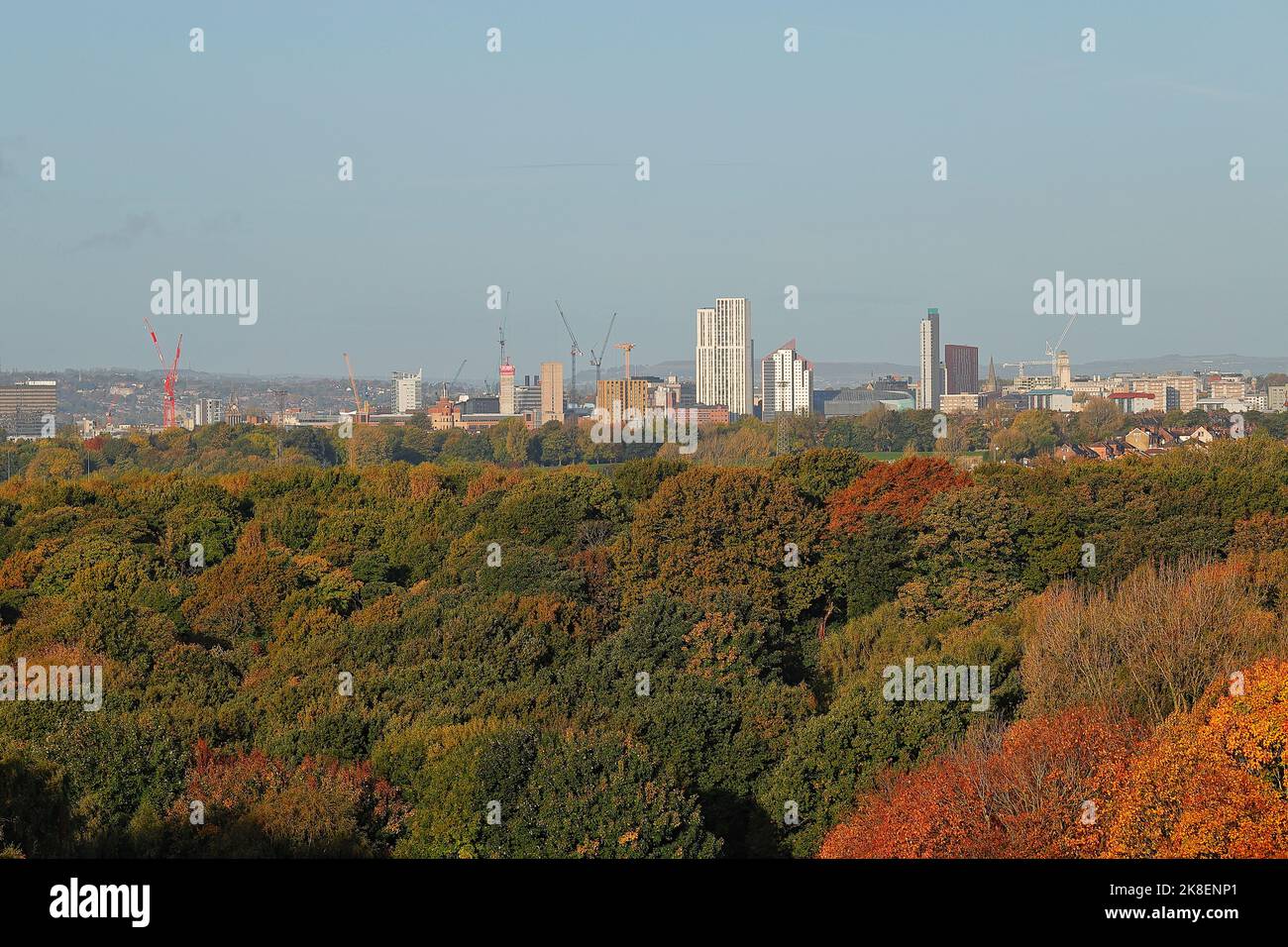 A view of Leeds skyline with Yorkshire's tallest building Altus House ...