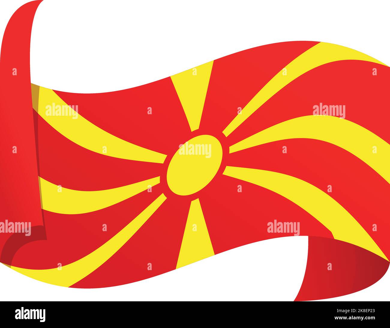 Freedom Macedonia flag icon cartoon vector. Map circle. Europe ...