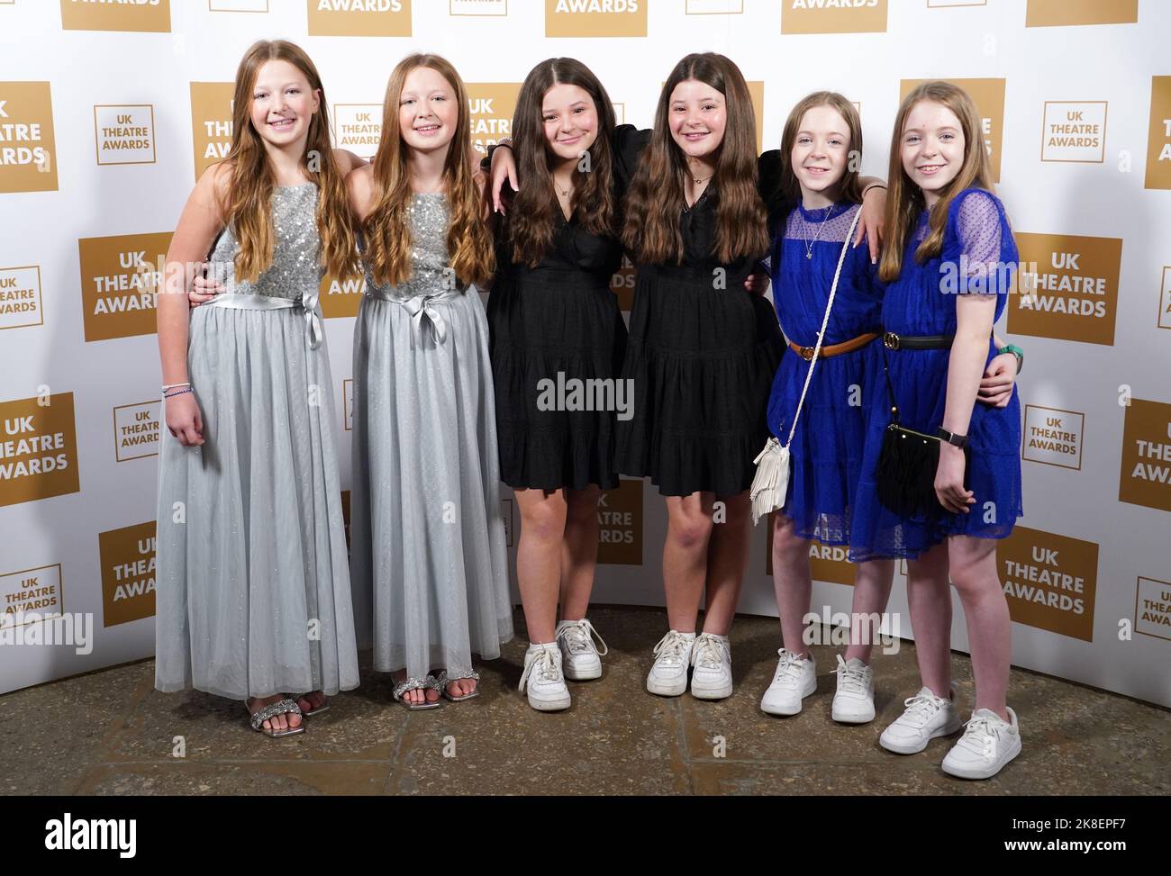 Emme and Eden Patrick, Sienna and Savannah Robinson and Nicole and Kyla Fox attending the UK ...