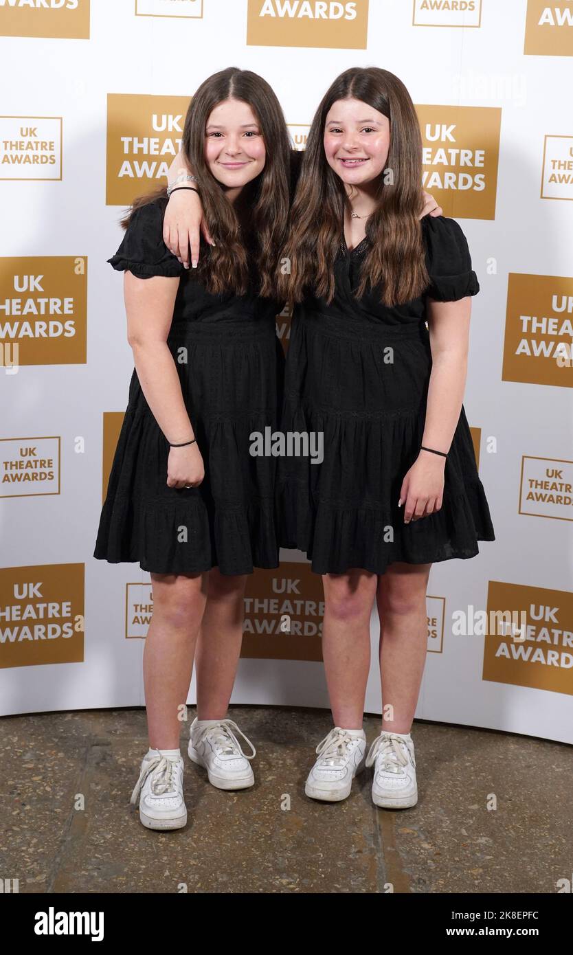 Sienna and Savannah Robinson attending the UK Theatre Awards at the ...