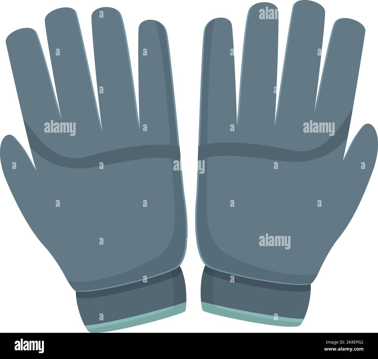 Winter gloves icon cartoon vector. Keeper hand. Safety protection Stock ...