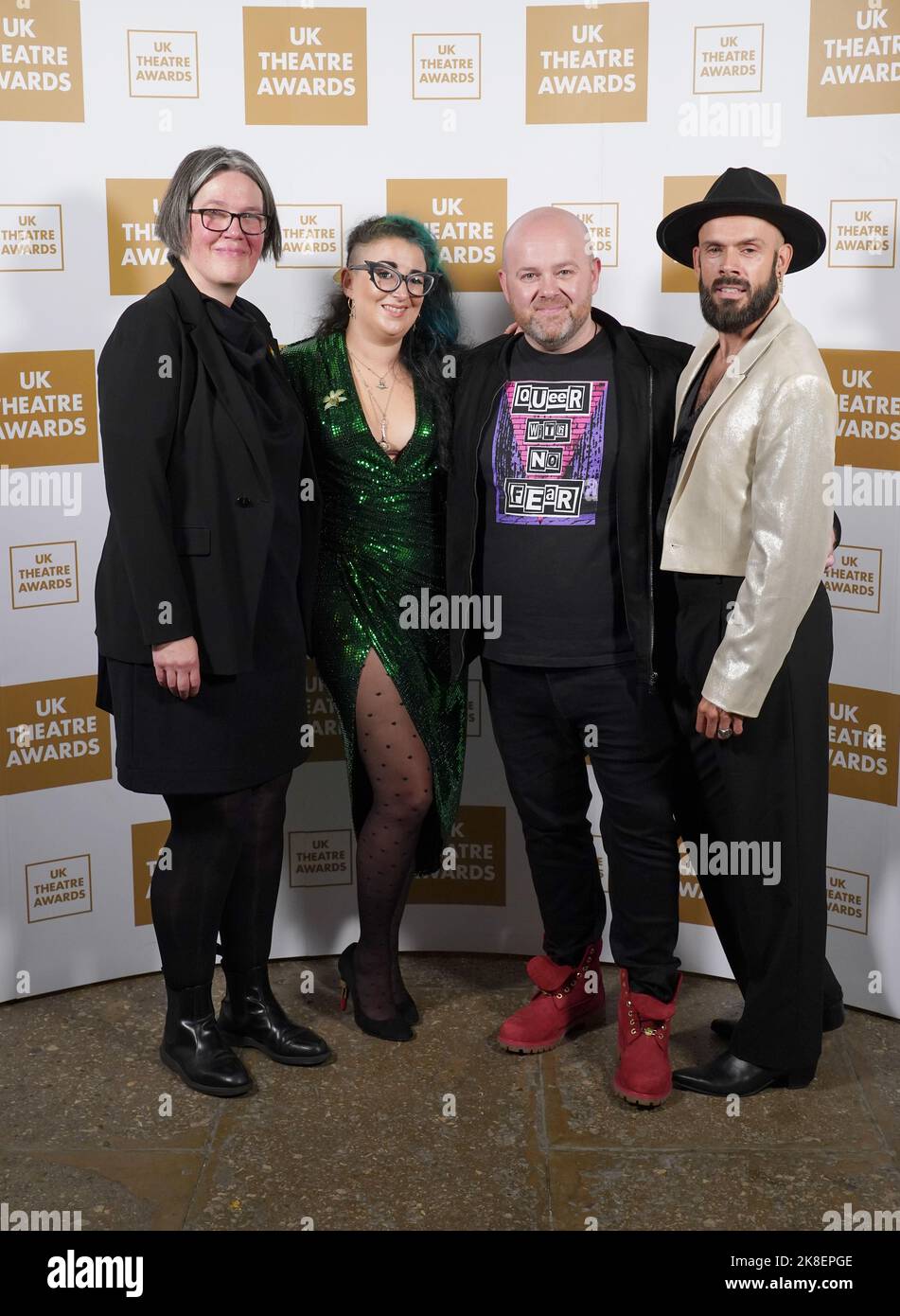 Victoria Roe, Francesca Peschier, James Baker and Jonathan Larkin attending the UK Theatre ...