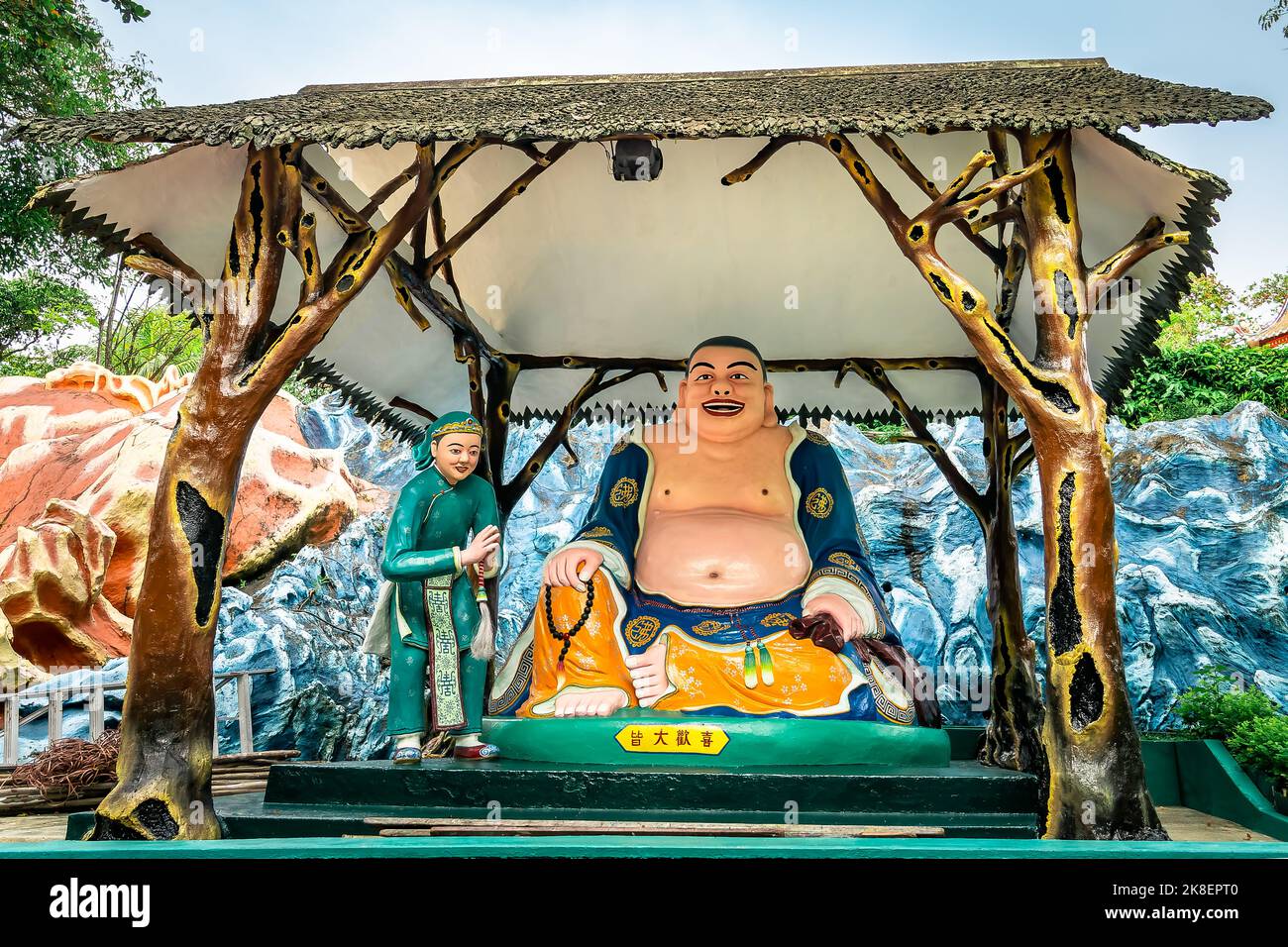 Amitabha at Haw Par Villa Theme Park. This park has statues and ...
